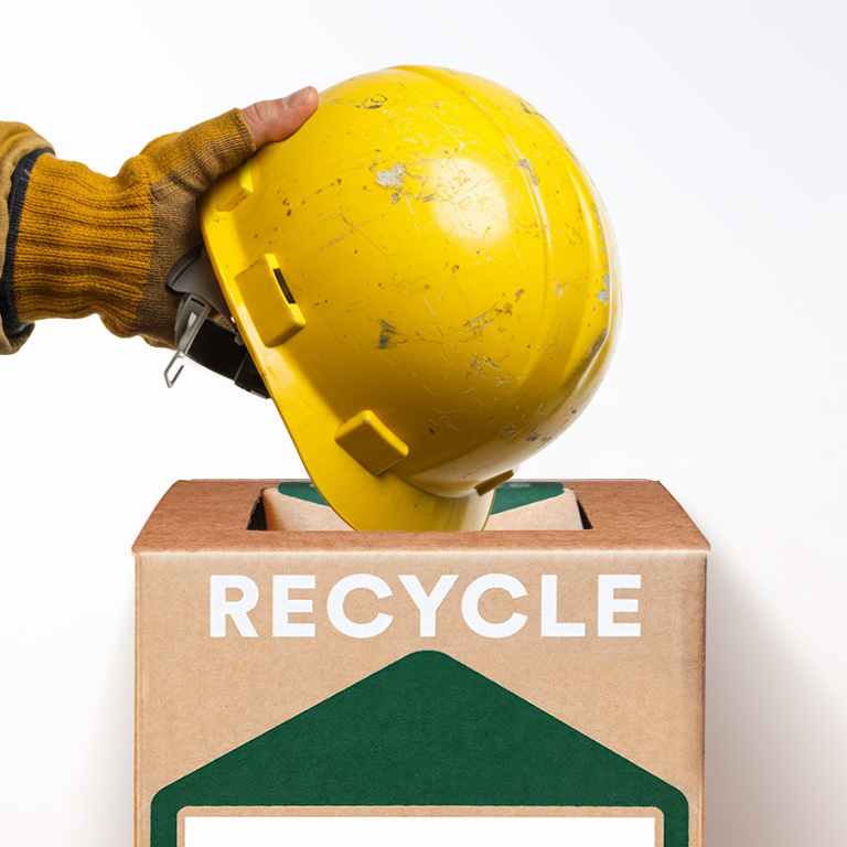 Recycle Hard Hats & Safety Bump Caps with Zero Waste Box