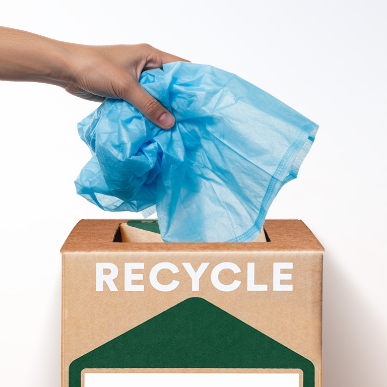 Recycle Disposable Garments and Coveralls with Zero Waste Box
