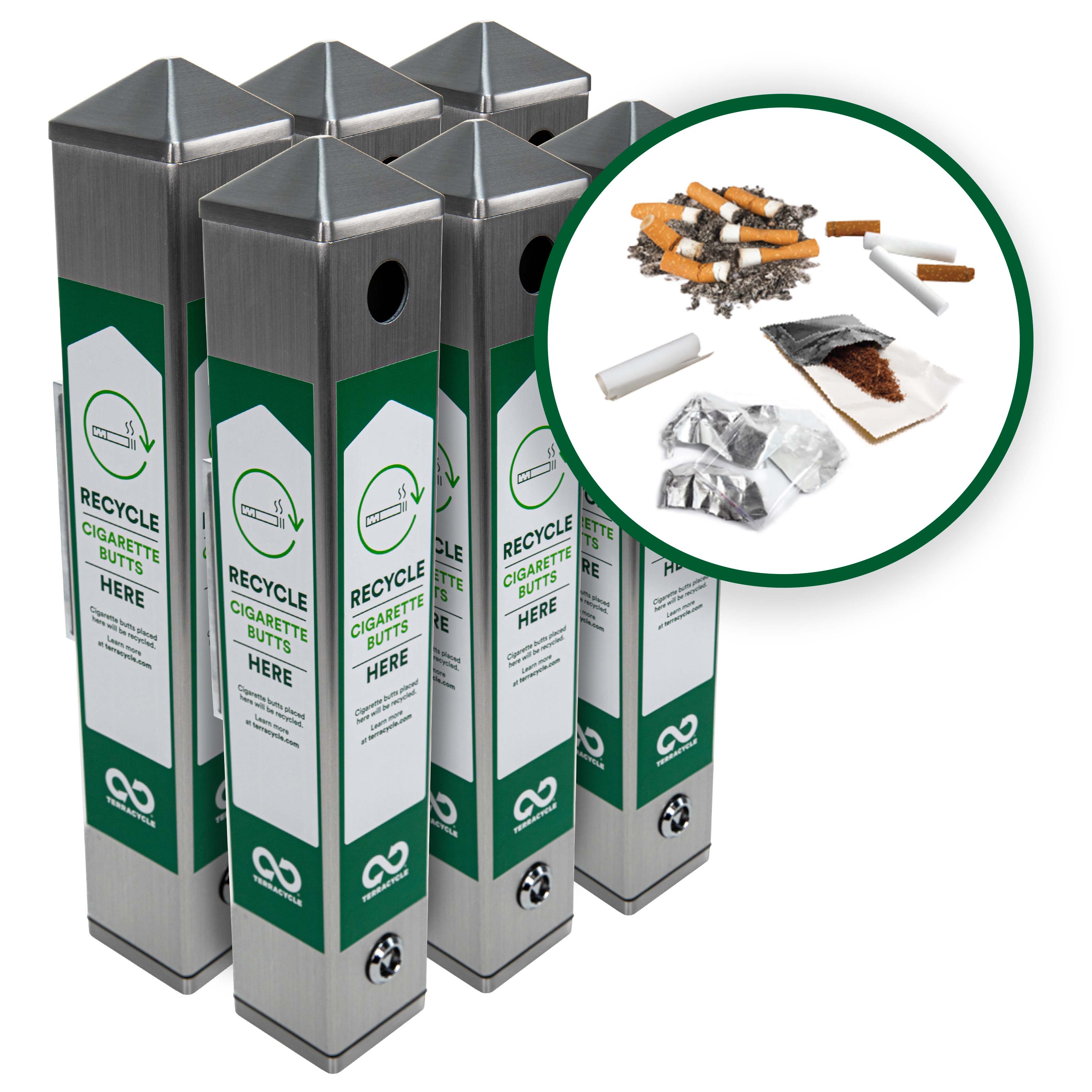 Cigarette receptacle 6 pack | Recycle with TerraCycle